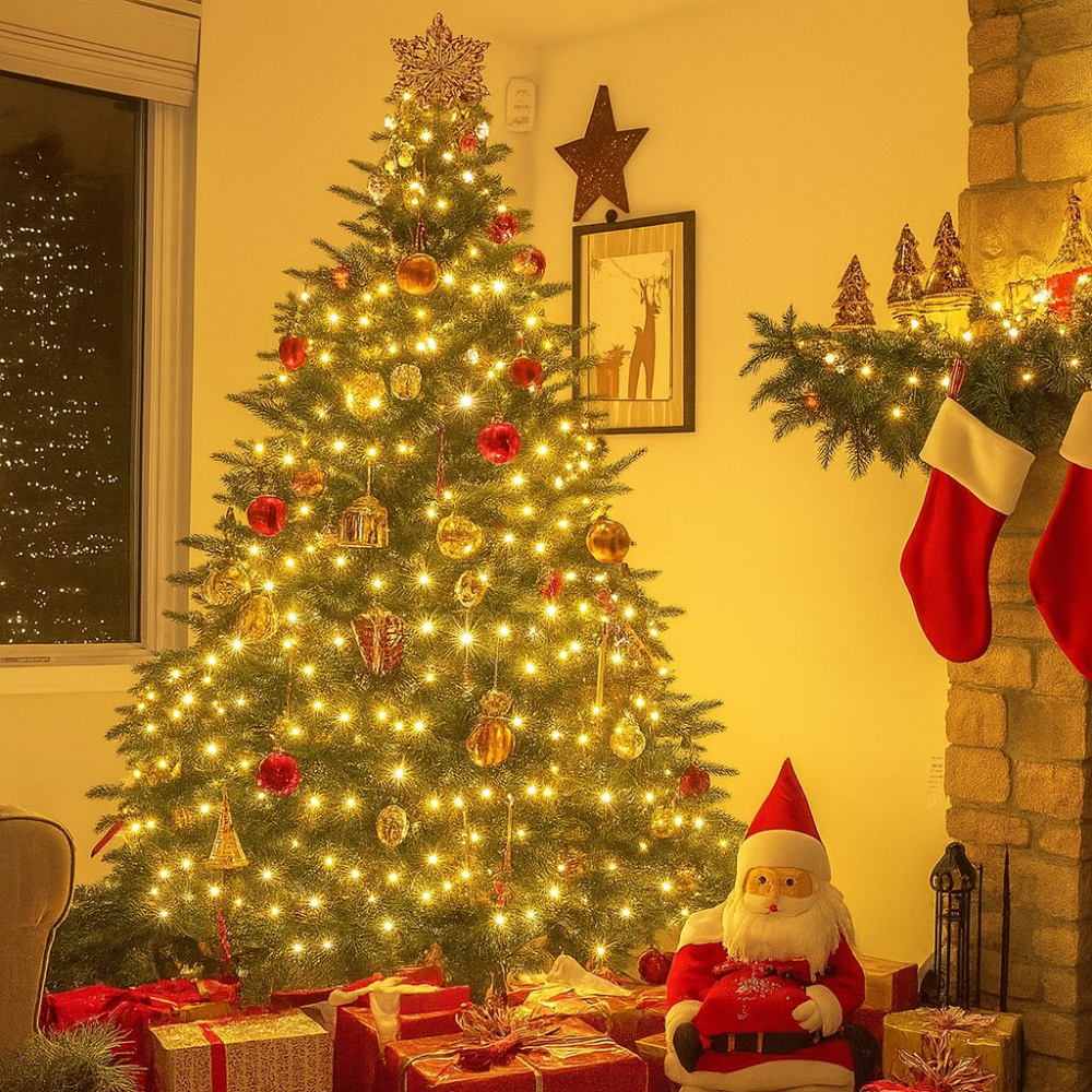 Christmas Plug-In Light Garland 200 LEDs – Lumio UK