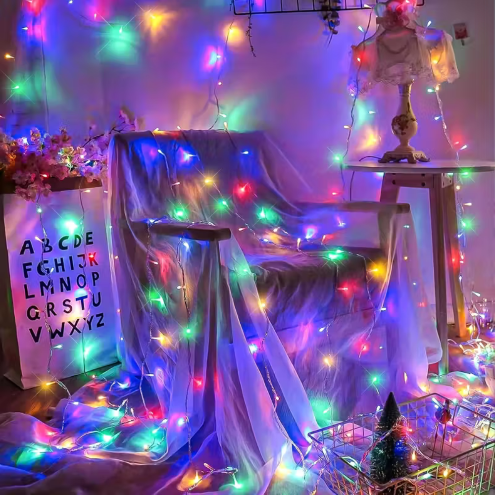 Christmas Plug-In Light Garland 200 LEDs – Lumio UK